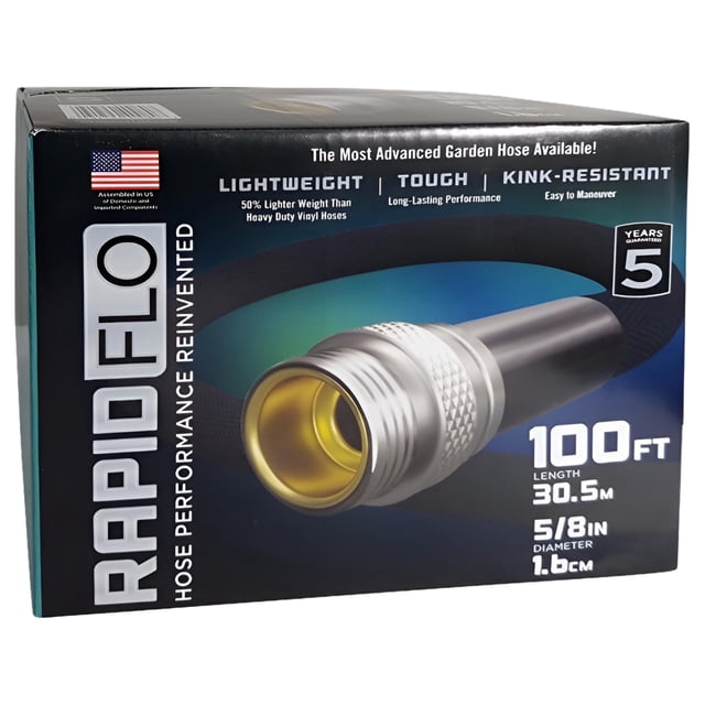 Rapid Flo 5 8 In X 100 Ft Compact Garden Hose