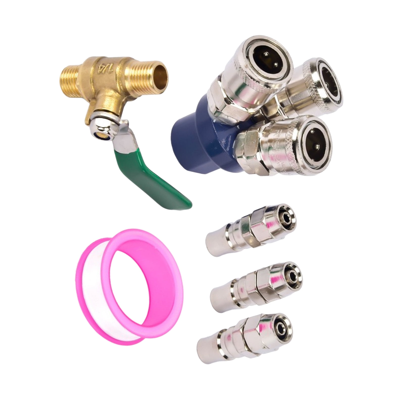 Rapid Installation 3Port Air Compressor Round 3Way Connector Coupler ...