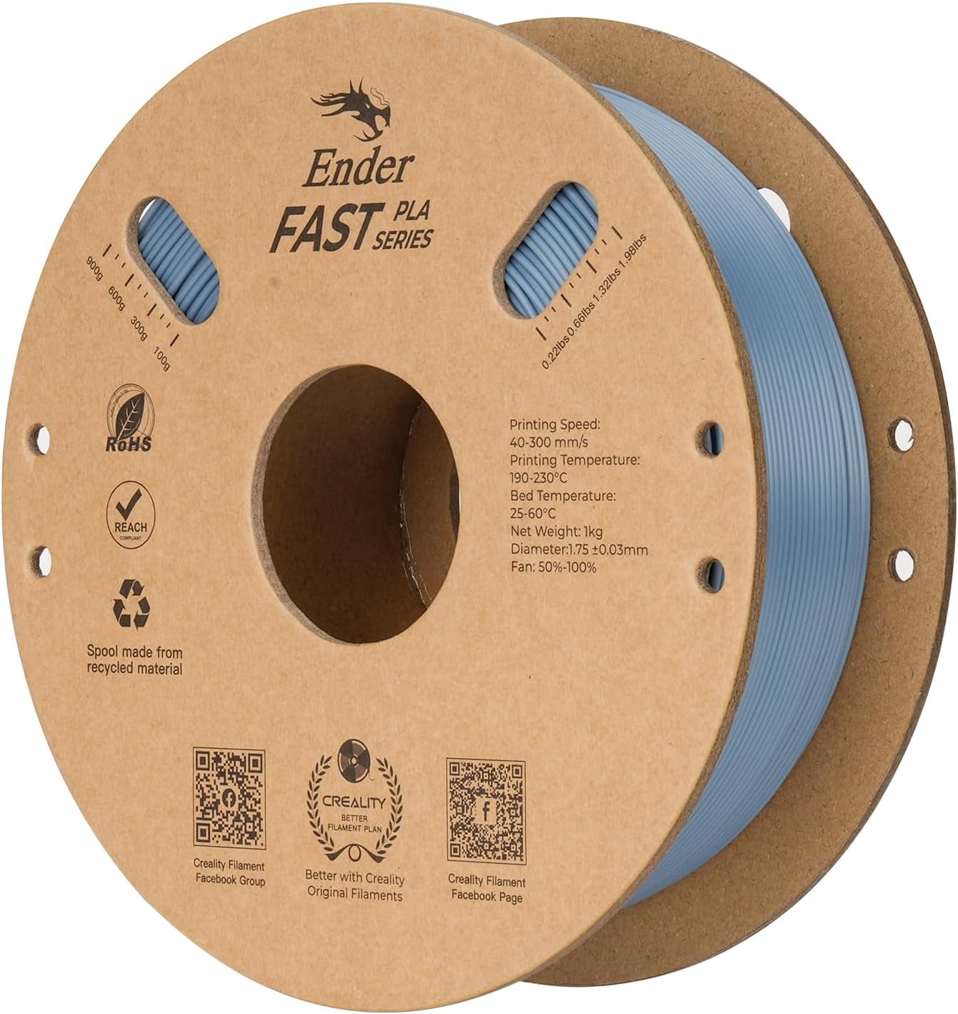 Rapid PLA Filament for Ender3 V3 KE SE K1C, 3D Printer Filament 1.75mm ...