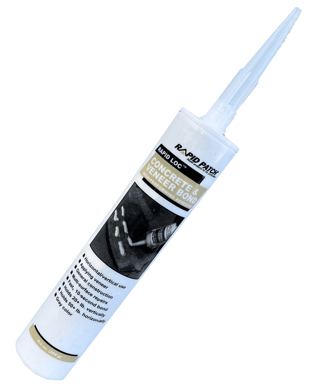 Rapid Patch Gray Concrete & Veneer Bond Hardware Adhesive, 9.5 Ounce ...