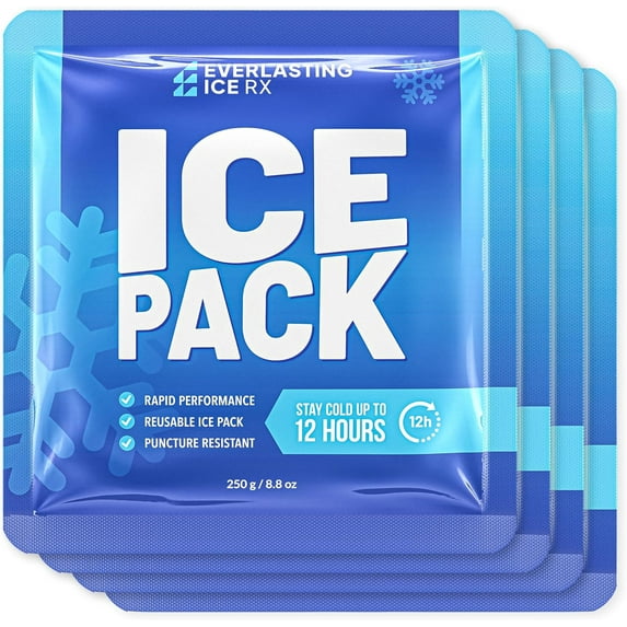 Rapid Performance Reusable Ice Packs for Coolers or Lunch Box | 4 Pack ...