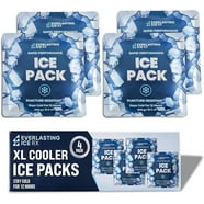 Reusable XL Slim Ice Packs for Lunch Boxes with Handle (4 Pack) BPA ...