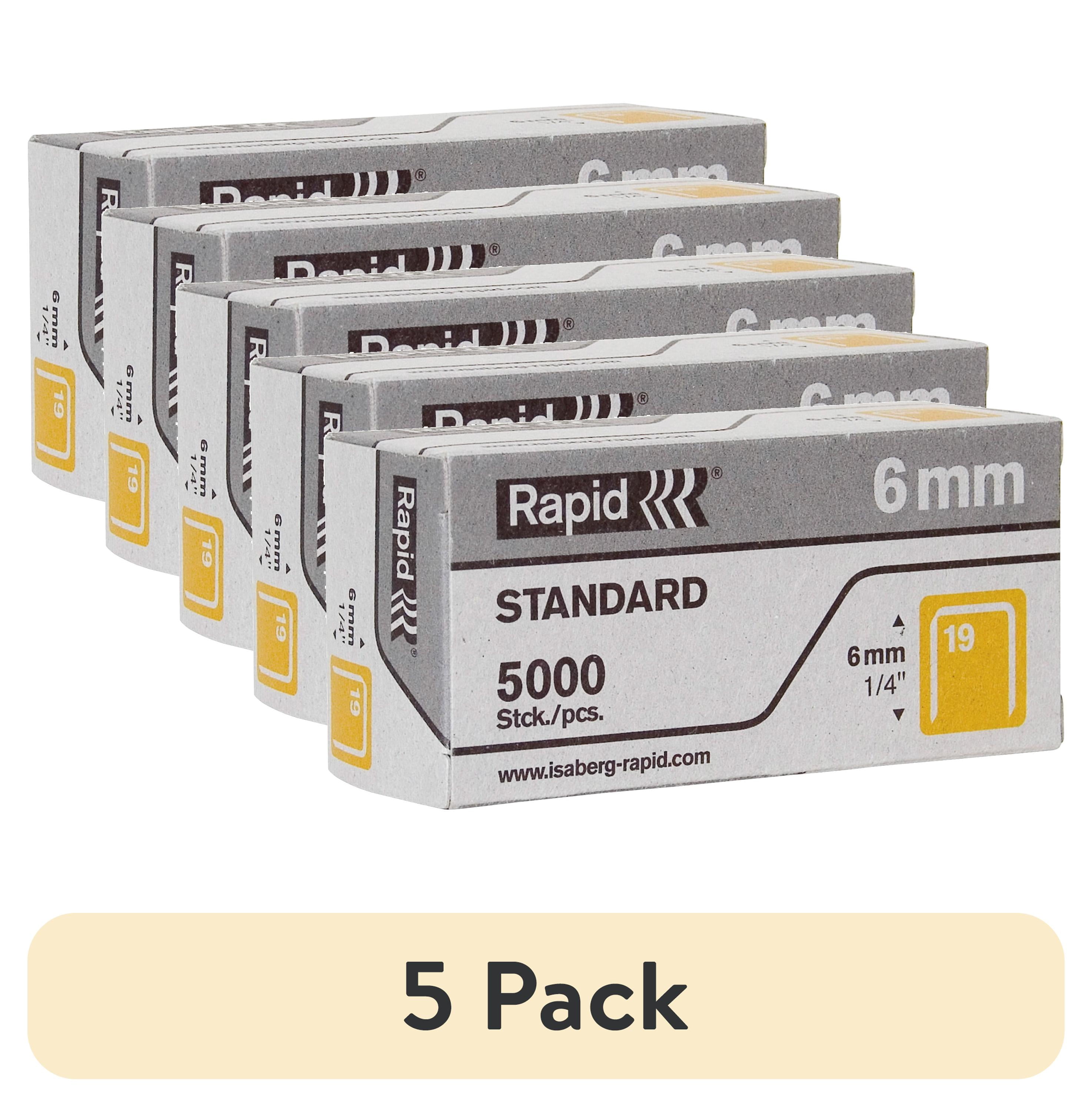 (5 pack) Rapid, RPD23391100, R23 No.19 Fine Wire 1/4" Staples, 5000 ...