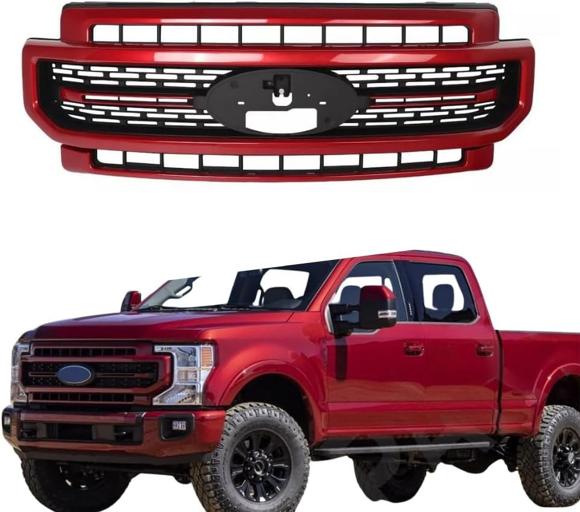 Rapid Red Front Grill W/Black Insert Compatible with Ford F250 F350 ...