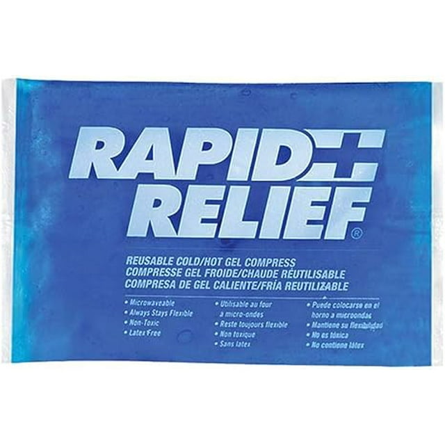 Rapid Relief Reusable Hot & Cold Gel Compress with Contour-Gel 4x6-Inch ...