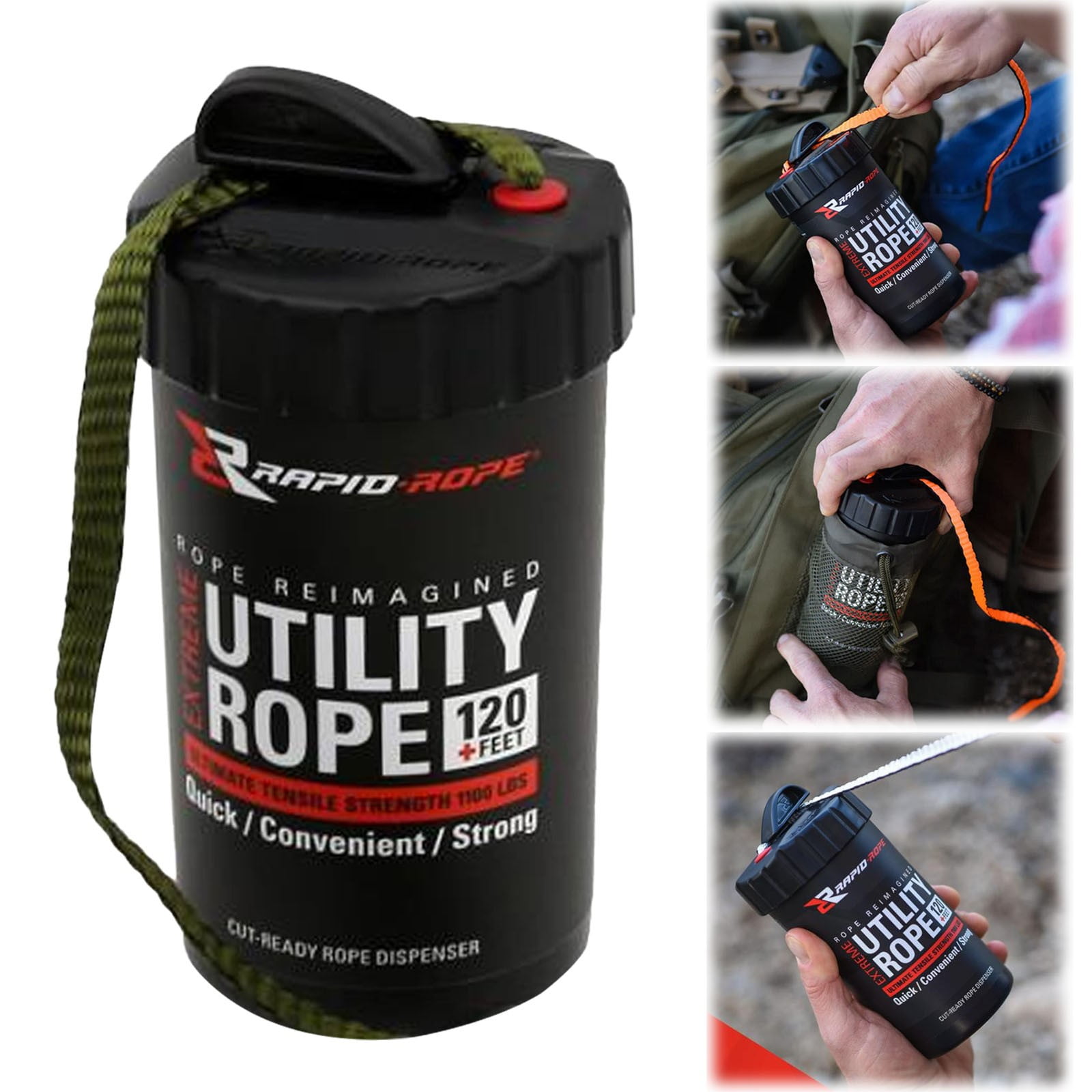 Rapid Rope Canister 120FT Heavy Duty Craft Rope Jar, Non-Natural Jute ...