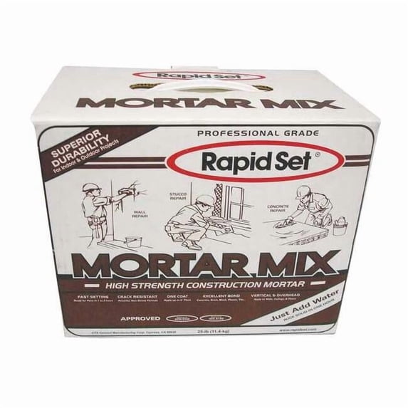 Mortar, 25 lb., Box, Gray, GRA-RSMM-25 - Walmart.com