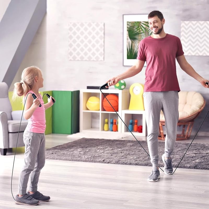 Rapid Speed Tangle-Free Jump Rope – Adjustable Steel Cable with Ball ...