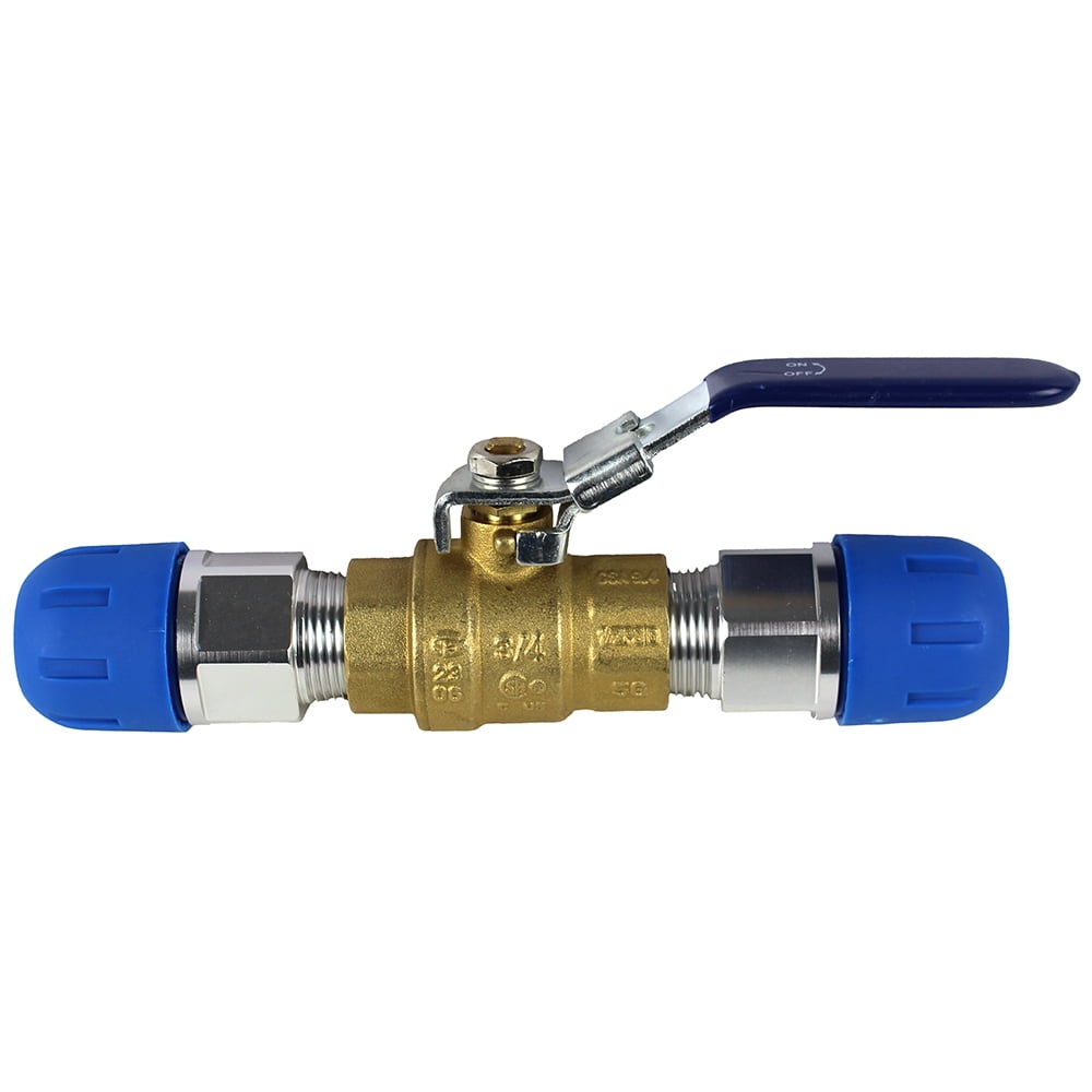 RapidAir FastPipe 3/4" Ball Valve Shut Off Kit with Two 3/4" Threaded ...