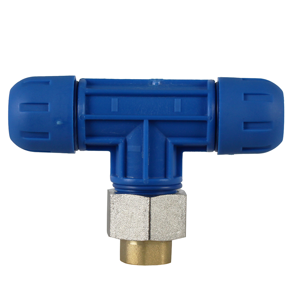 RapidAir Fastpipe 3/4" to 1/4" FNPT Reducing Tee Fitting Compressed Air ...