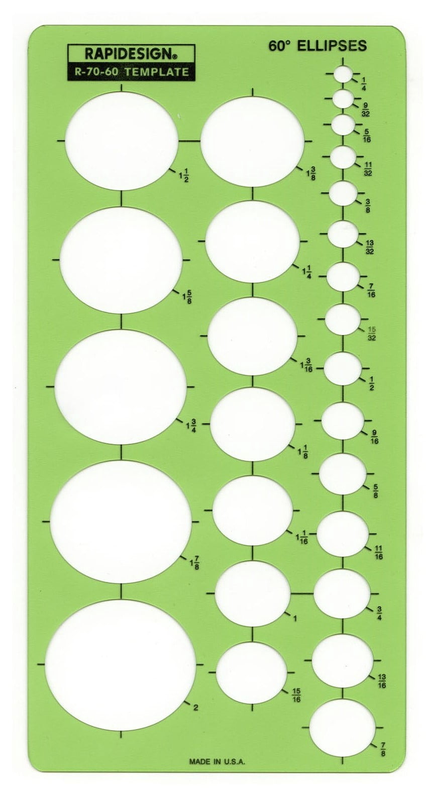 Rapidesign 60-Degree Ellipse Template, 1 Each - Walmart.com