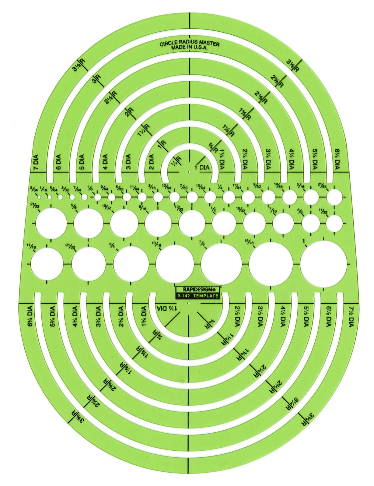 Rapidesign Circle Radius Master Template, 1 Each - Walmart.com