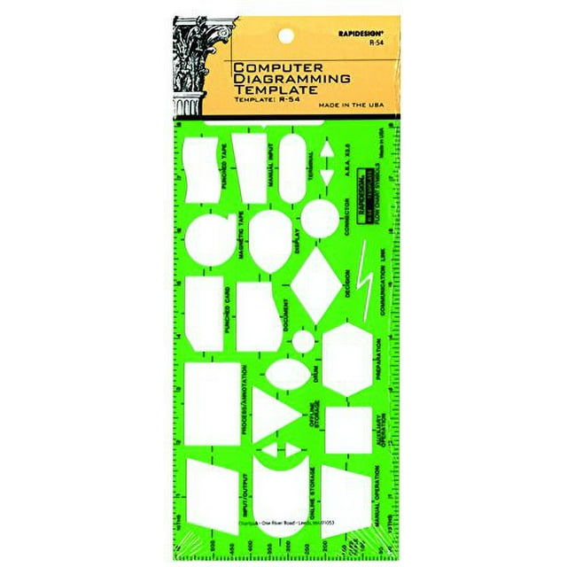 Rapidesign Computer Flowchart Template, 1 Each (R54) - Walmart.com
