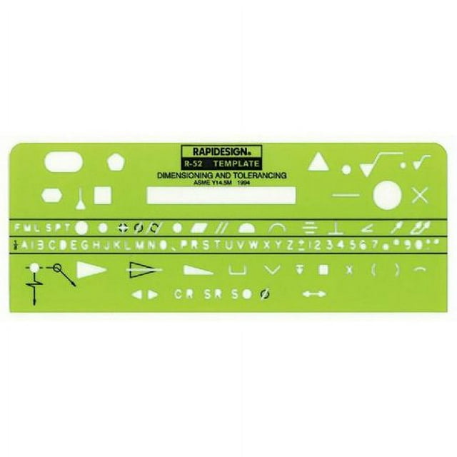 Rapidesign Dimensioning and Tolerancing Template, 1 Each - Walmart.com