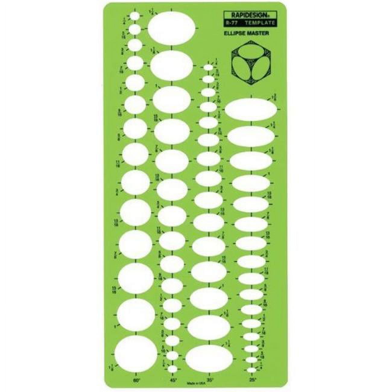 Rapidesign Ellipses Drafting Template, Ellipse Master 20% - 60% ...