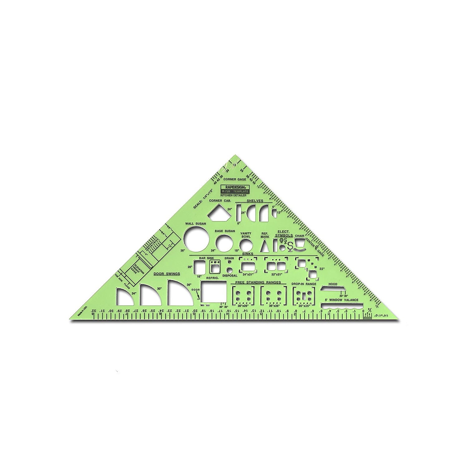 Rapidesign Kitchen Detailer Template - 1/4" Scale, 1 Each - Walmart.com