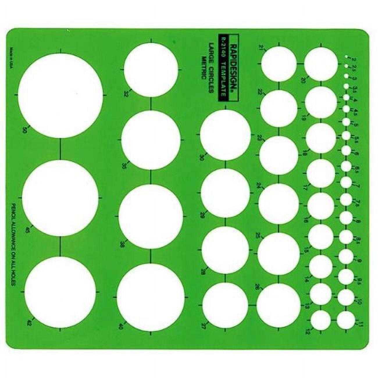 Rapidesign Metric Large Circles Template, 1 Each - Walmart.com