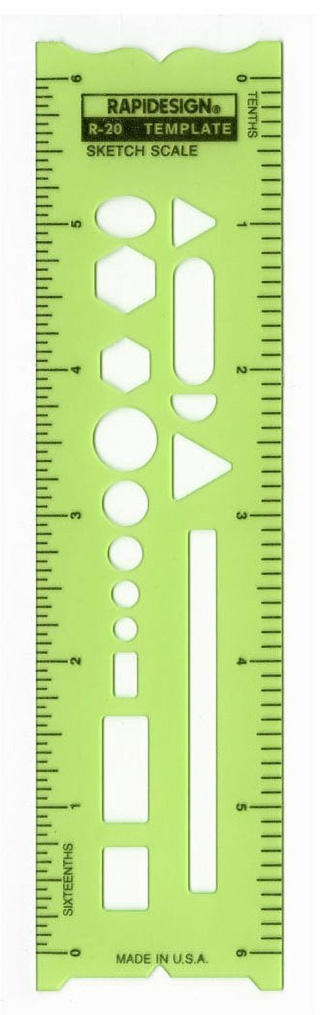 Rapidesign Sketch Scale Template, 1 Each (R20) C57 - Walmart.com