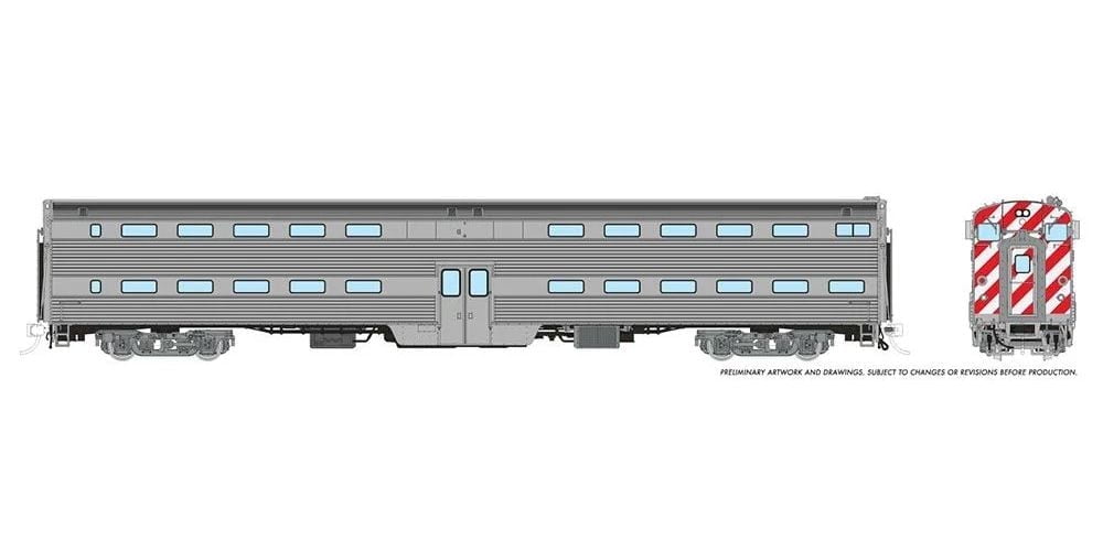 Rapido Budd Gallery Bi-Level Commuter Cab Coach 145098 Collectible HO ...