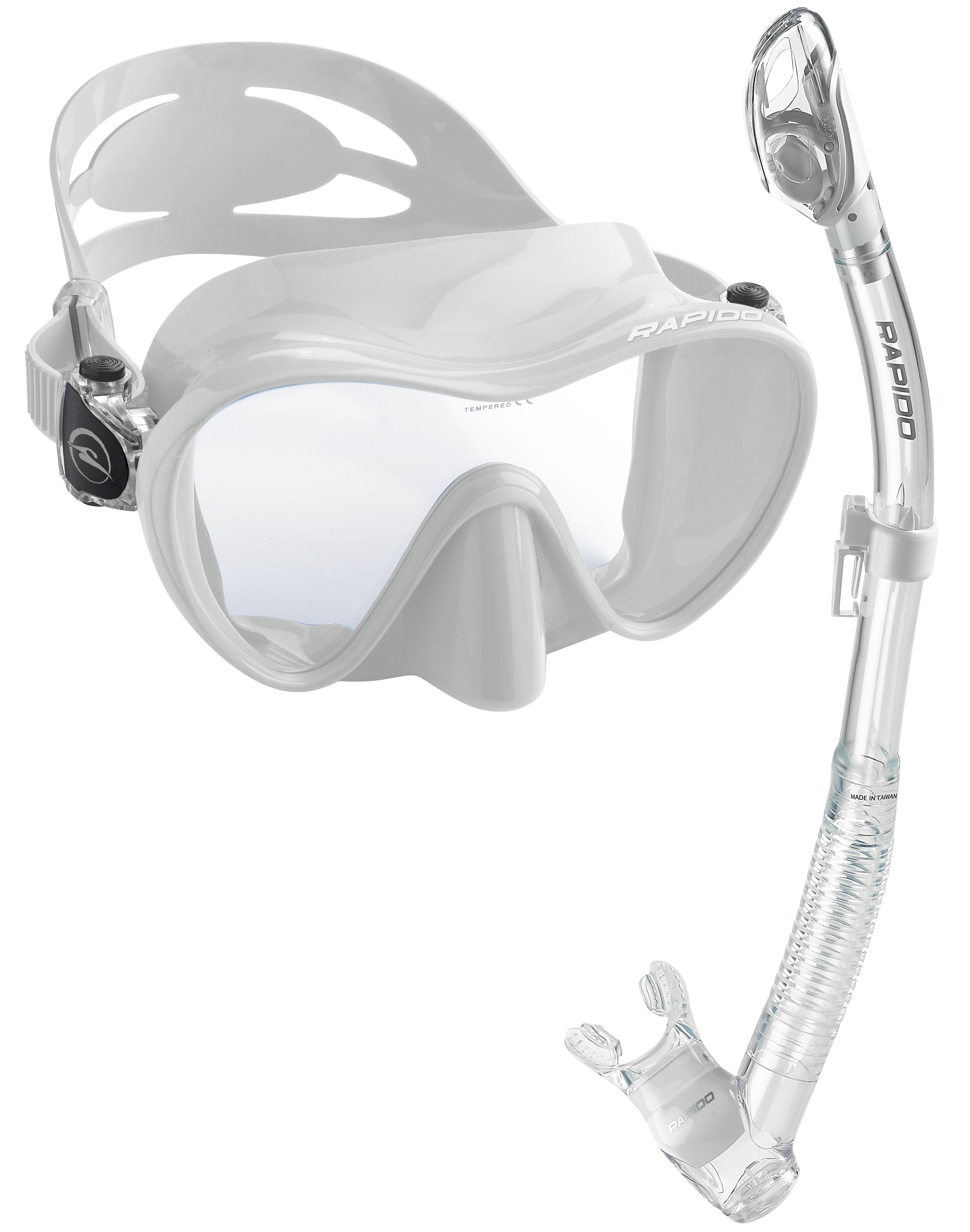 Rapido Boutique Collection Active Frameless Snorkel Mask Dry Snorkel ...