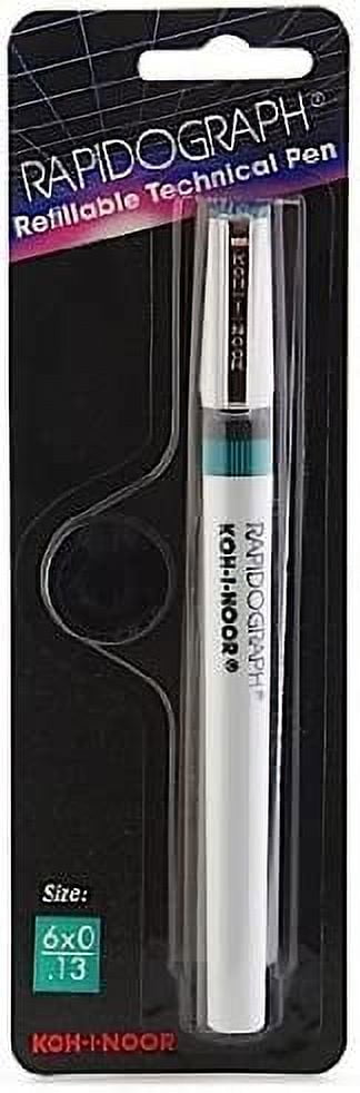 Rapidograph Technical Pen Point Size: 6X0, Line Width: 0.13mm Model ...