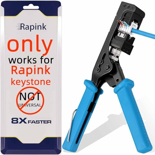 Rapink Speed Keystone Jack Tool for 90 Degree RJ45 Keystone, Ethernet ...