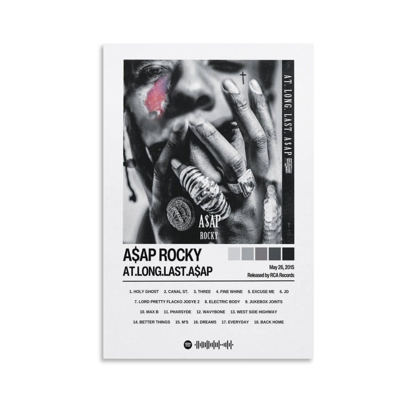 Rapper ASAP Music Rocky Rap Hip Hop AT.LONG.LAST. Music Album Cover ...