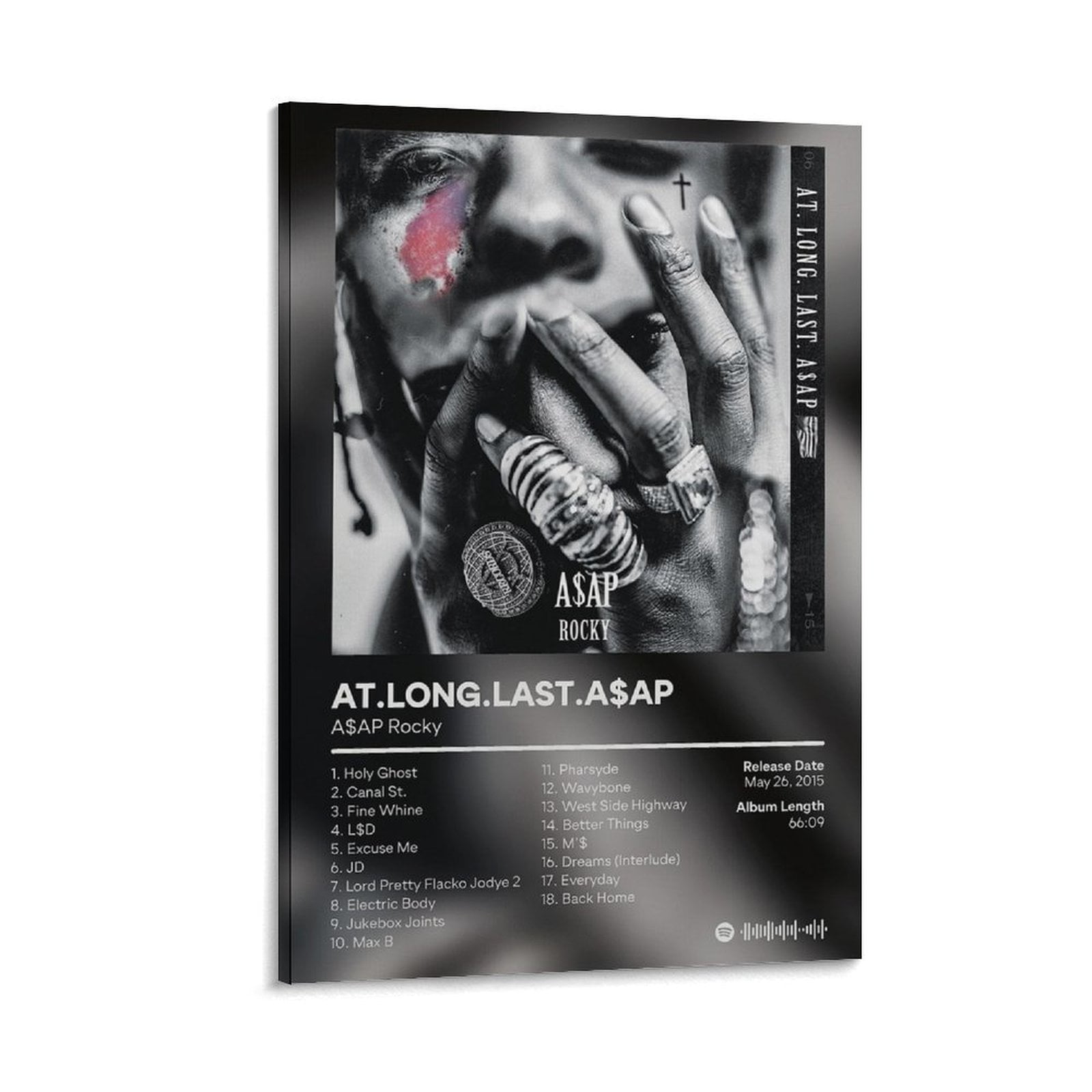 Rapper ASAP Music Rocky Rap Hip Hop AT.LONG.LAST. Music Album Cover ...