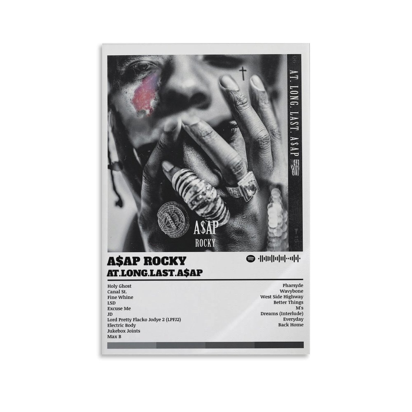 Rapper ASAP Music Rocky Rap Hip Hop AT.LONG.LAST. Music Album Cover ...