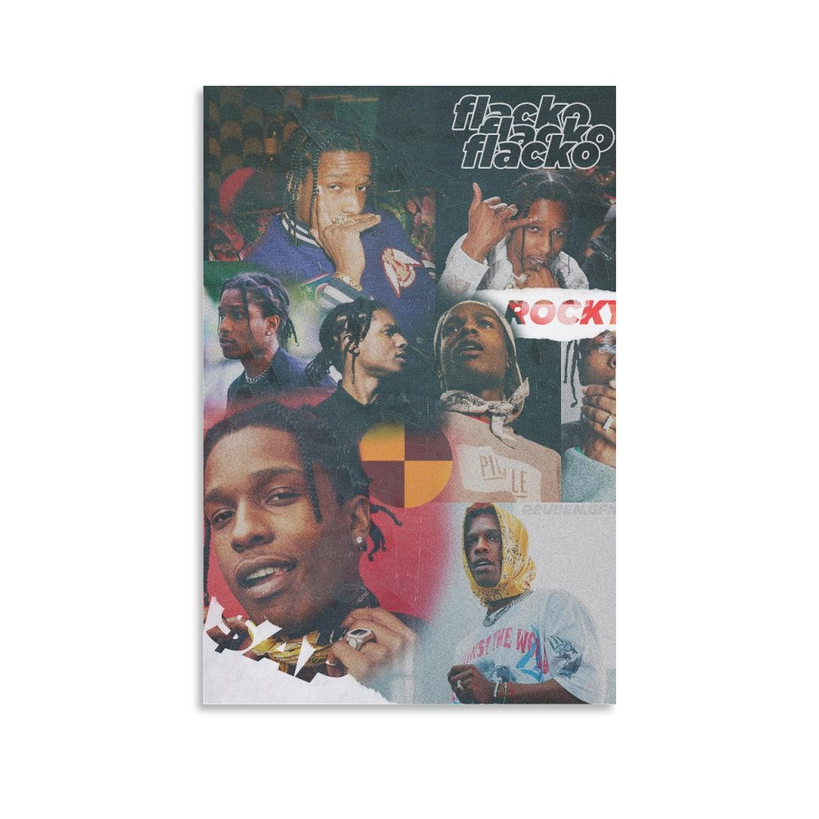 Rapper ASAP Music Rocky Rap Hip Hop R&B Singer Collage Poster (1) Wall ...