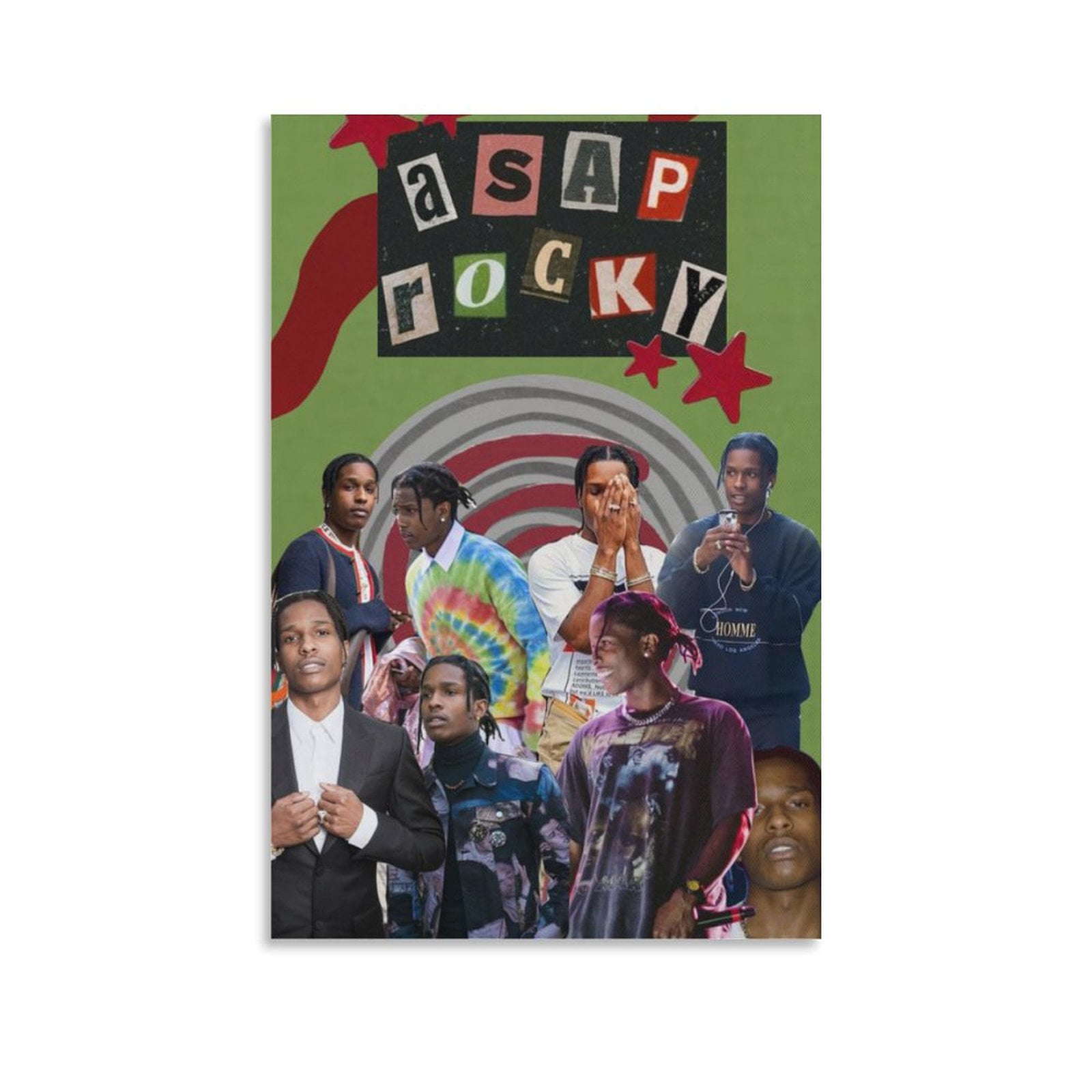 Rapper ASAP Music Rocky Rap Hip Hop R&B Singer Collage Poster (2 ...