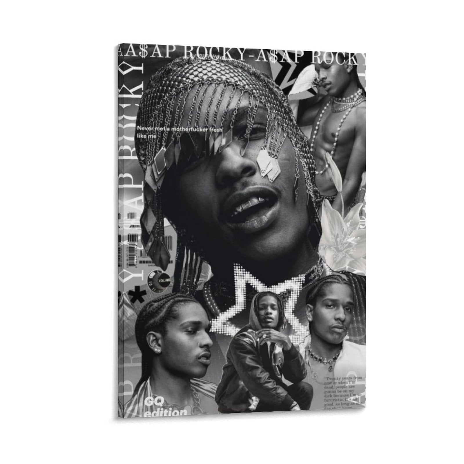 Rapper ASAP Music Rocky Rap Hip Hop R&B Singer Collage Poster (4 ...