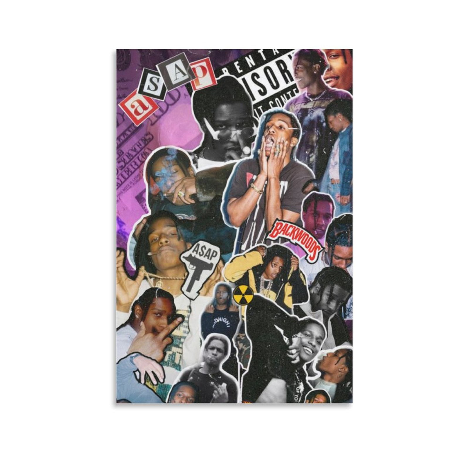 Rapper ASAP Music Rocky Rap Hip Hop R&B Singer Collage Poster (5 ...