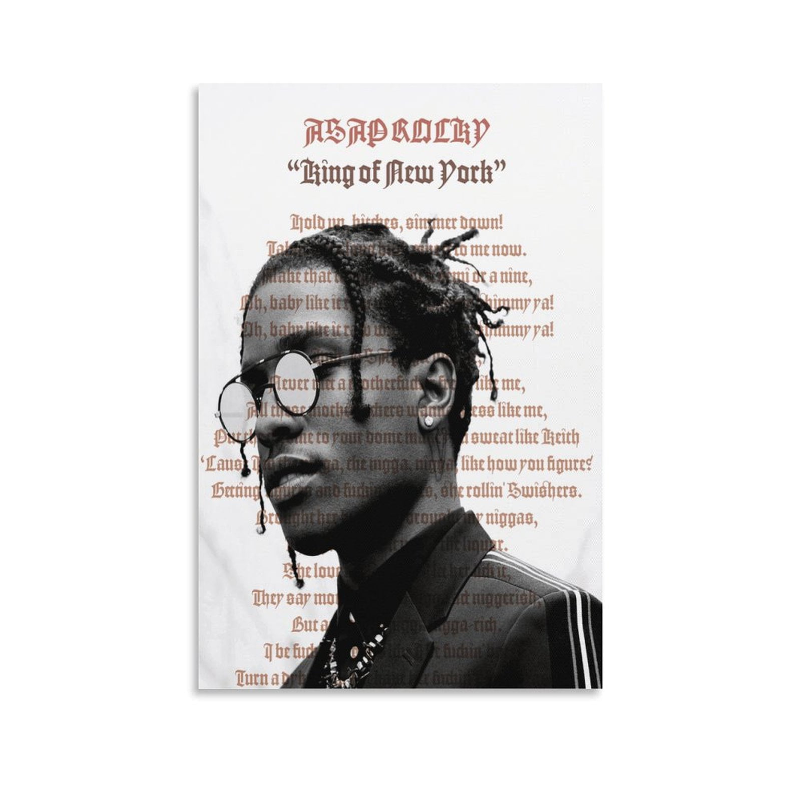 Rapper ASAP Music Rocky Rap Hip Hop R&B Singer Poster (1) Canvas Wall ...
