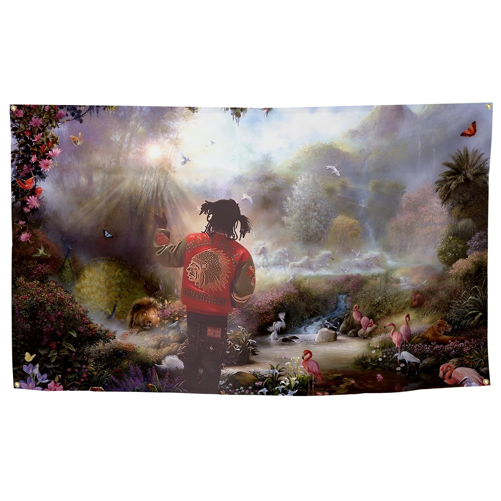 Rapper Aesthetic Flag Chief in The Garden of Eden, 3x5 Feet Durable ...