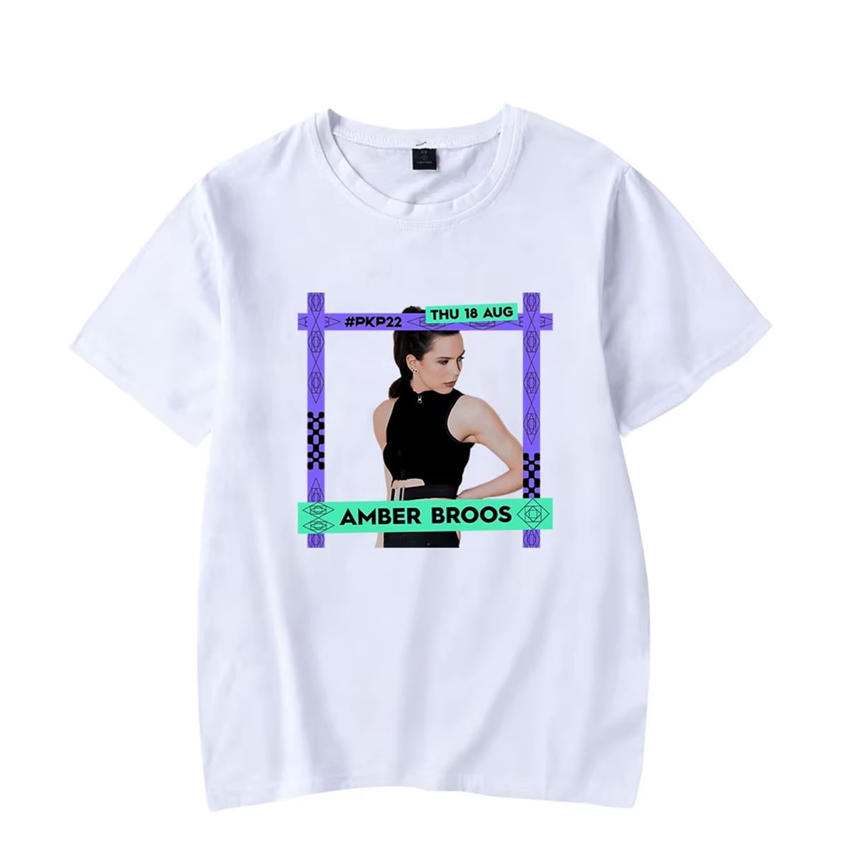 Rapper Amber Broos Merch T-Shirt Women Men Crewneck Short Sleeve ...