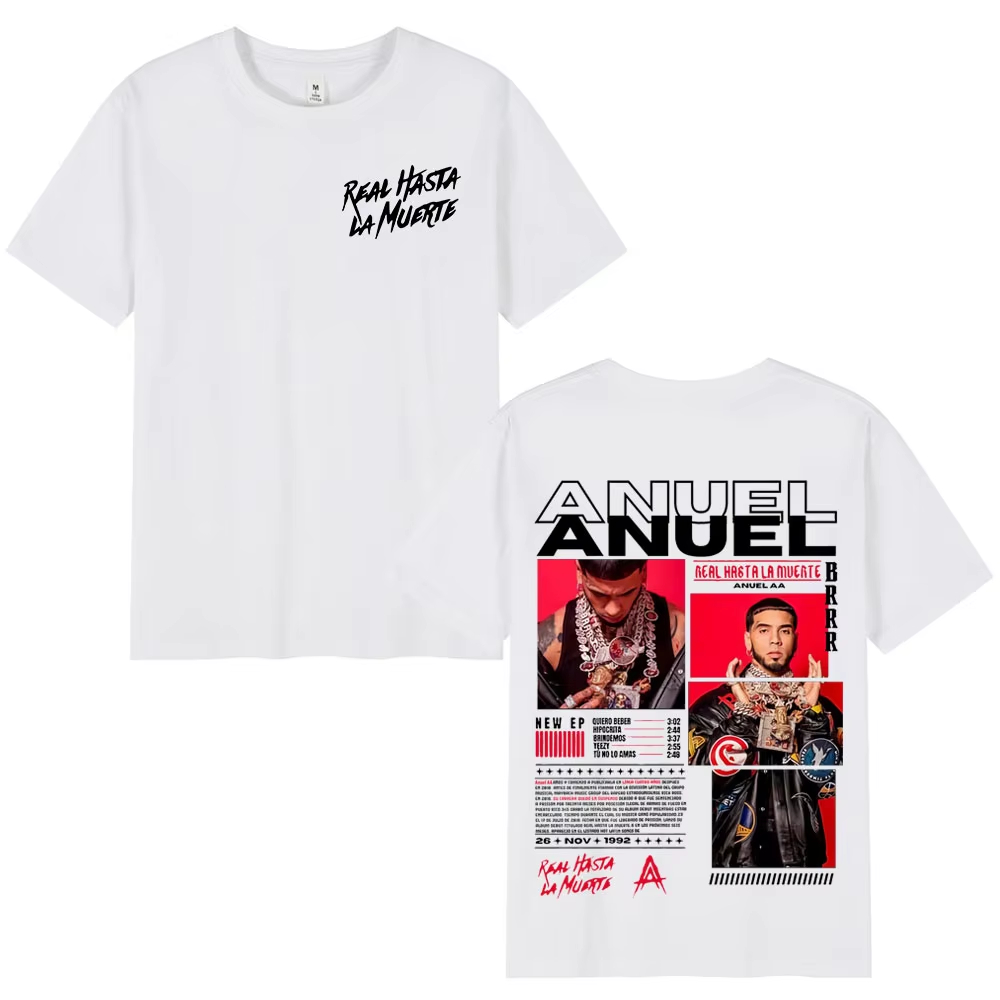 Rapper Anuel AA 2025 Real Hasta La Muerte Tour T Shirts - New Album Hip ...