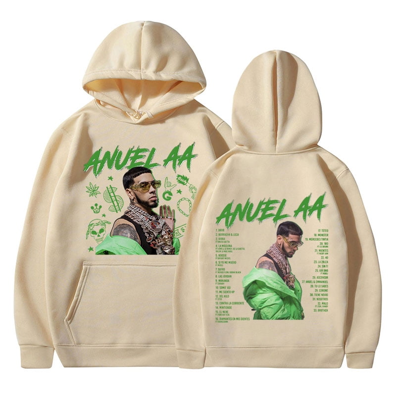Rapper Anuel AA Real Hasta La Muerte Graphic Hoodies Men Women Fashion ...