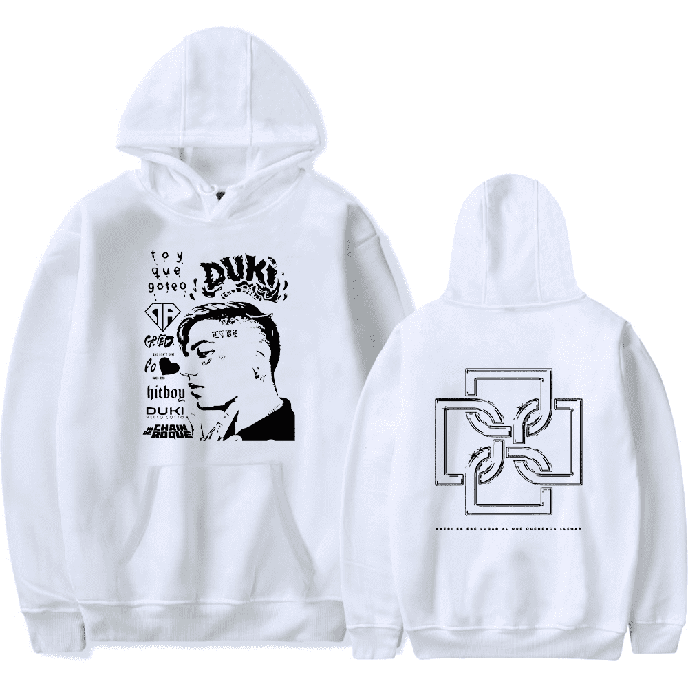 Rapper Duki Album Logo Hoodies 2025 Tour Merch Long Sleeve Pullover Men ...