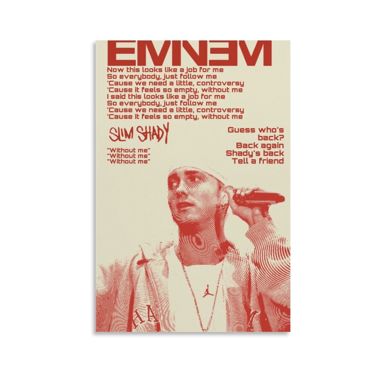 Rapper Eminem Music (9) Painting Vintage Poster Picture Print Wall Art ...