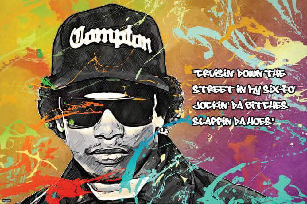 Rapper Eric Lynn Wright Art Print Easy E Poster Cruisin' Down The ...