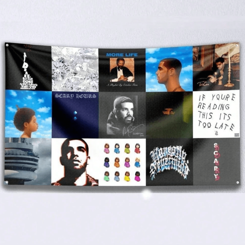 Rapper Flag Tapestry Music Cover Collage Tapestry Wall Hanging College ...