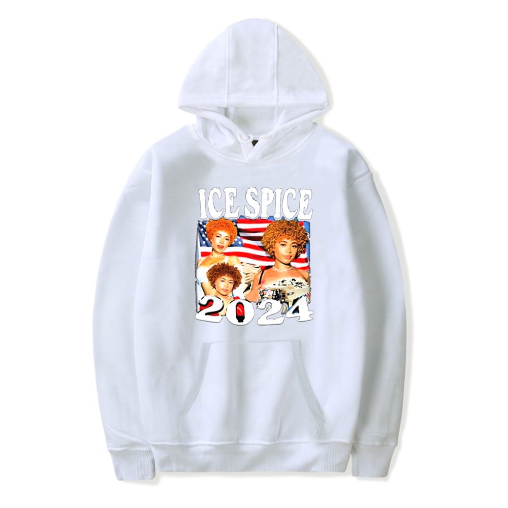 Rapper Ice Spice 2024 Merch Hoodie Casual Long Sleeve Man/Woman Hip Hop ...