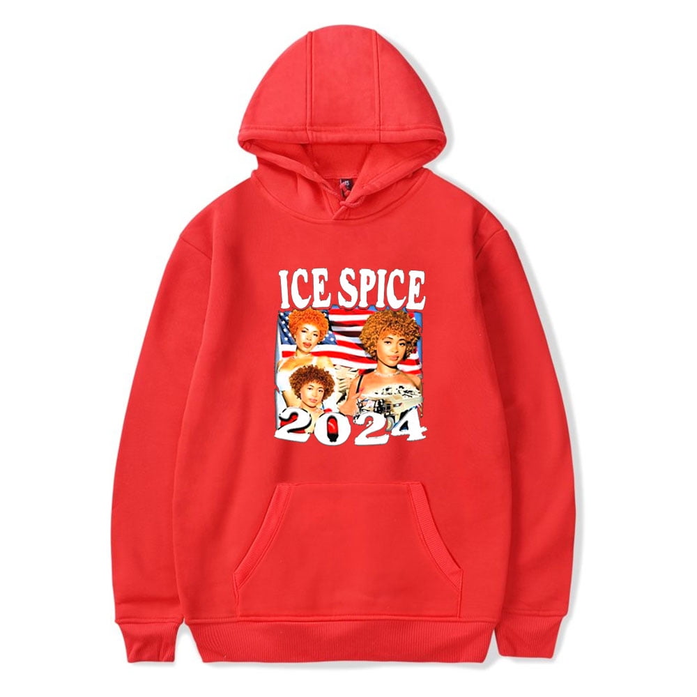 Rapper Ice Spice 2024 Merch Hoodie Casual Long Sleeve Man/Woman Hip Hop ...