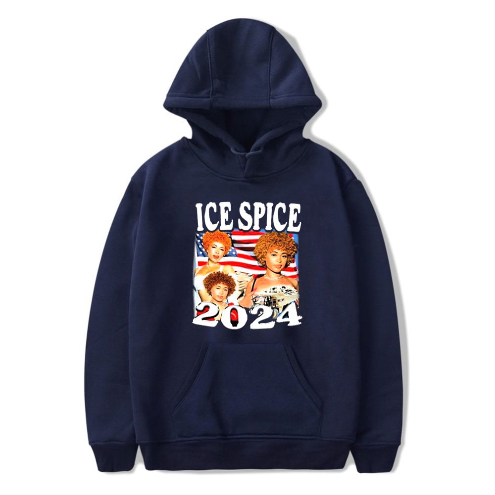 Rapper Ice Spice 2024 Merch Hoodie Casual Long Sleeve Man/Woman Hip Hop ...