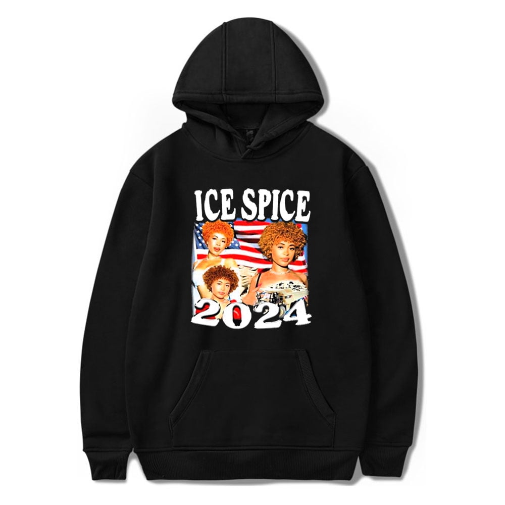 Rapper Ice Spice 2024 Merch Hoodie Casual Long Sleeve Man/Woman Hip Hop ...