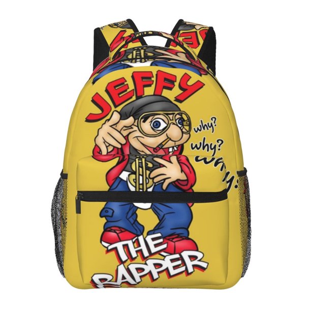 Rapper Jeffy Puppet Adjustable Laptop Backpack School Student Book Bag ...