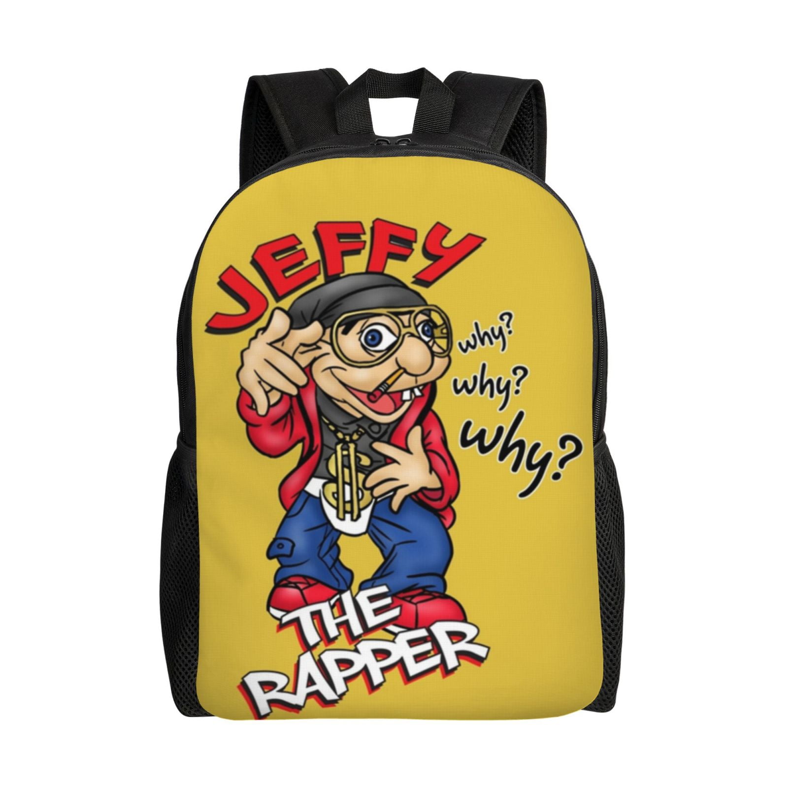 Rapper Jeffy Puppet Backpack Laptop School Bag Student Satchel ...