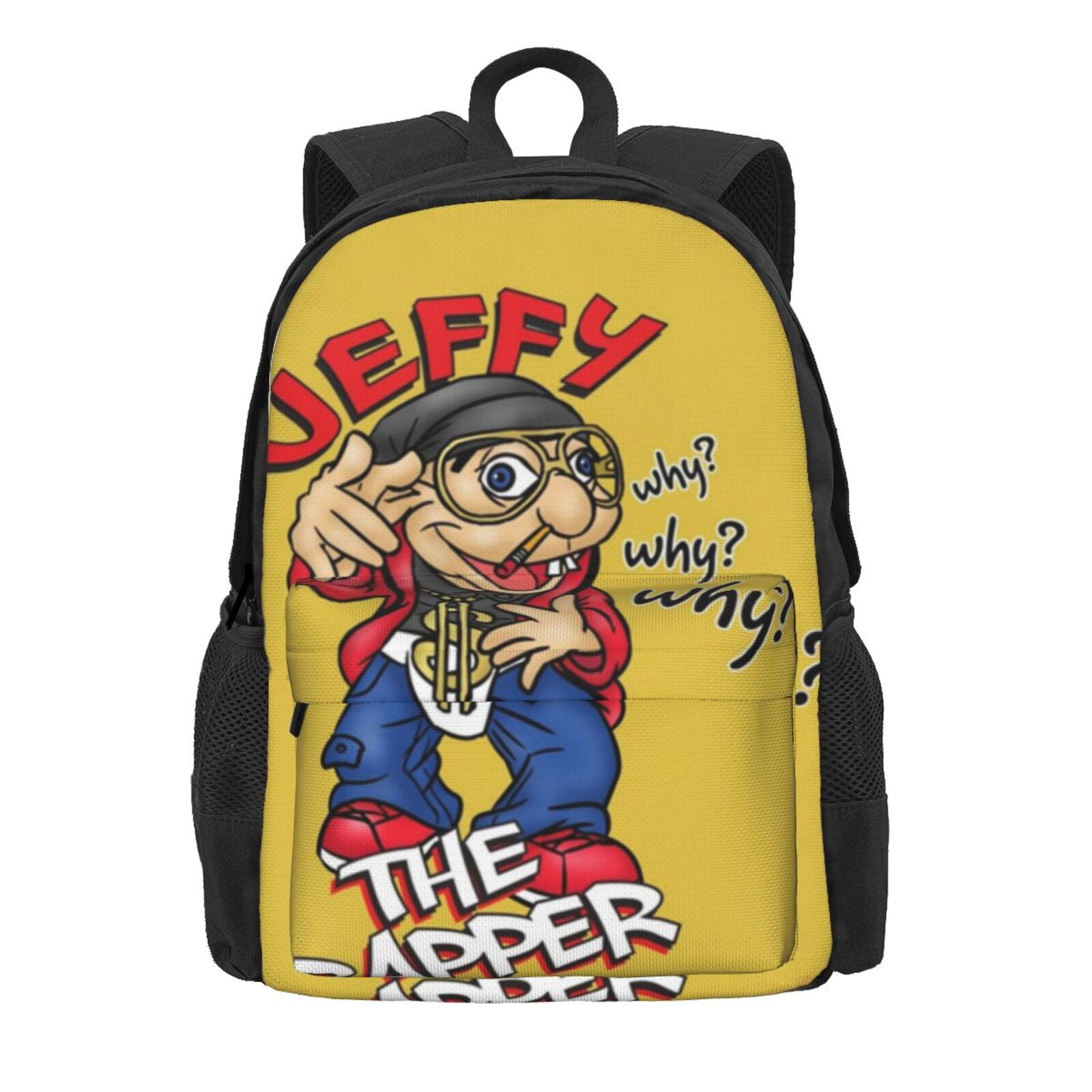 Rapper Jeffy Puppet Backpack Shoulders Daypack School Bag Large ...