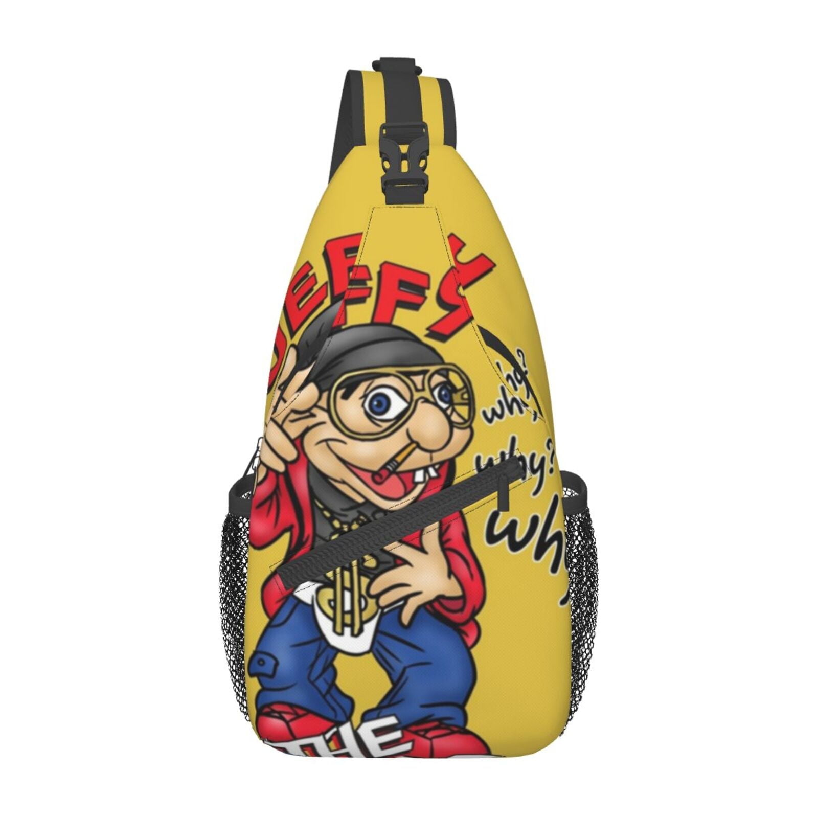 Rapper Jeffy Puppet Chest Bags Crossbody Sling Backpack Unisex Travel ...